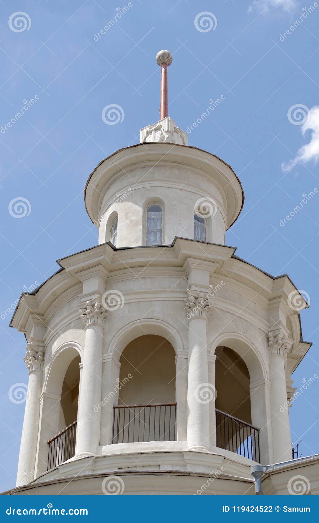 Tower on roof of the house stock photo. Image of exterior - 119424522