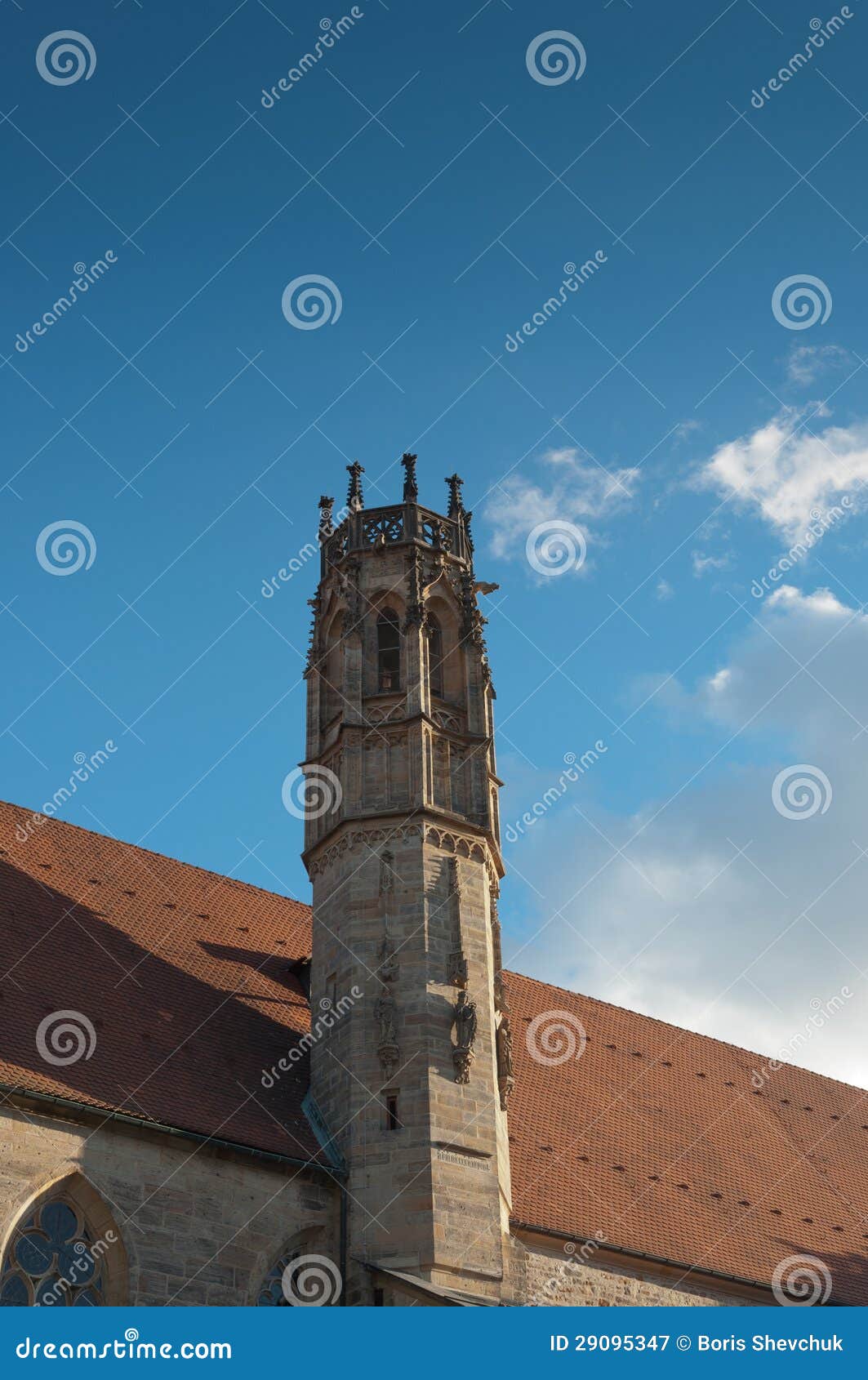 Tower on Roof of Old Building. Stock Image - Image of balcony, gothic ...