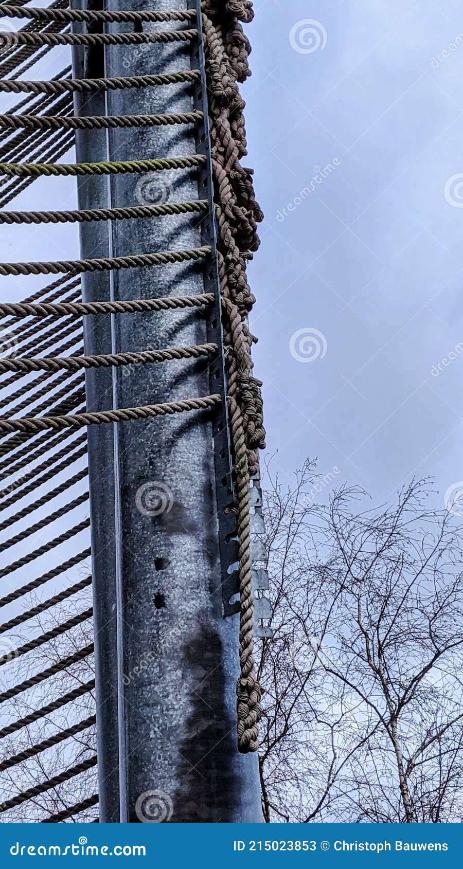 Tower Rope Detail Architecture Metal Frame Stock Image - Image of metal ...