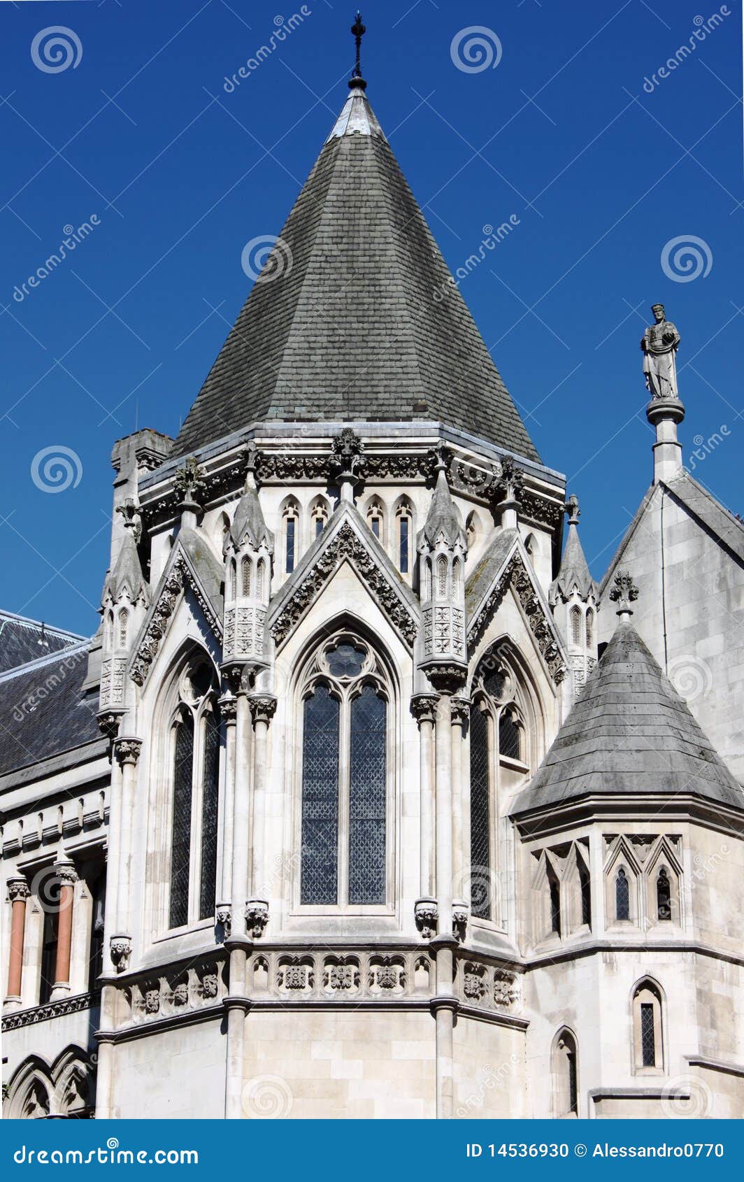 Tower of Royal Court of Justice, London Stock Photo - Image of detailed ...