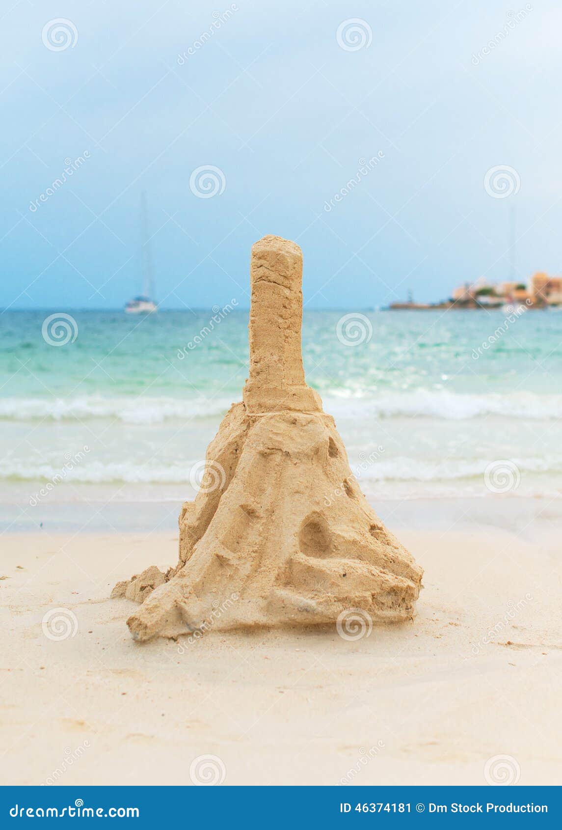 Tower from sand. stock image. Image of playful, craftsmanship - 46374181