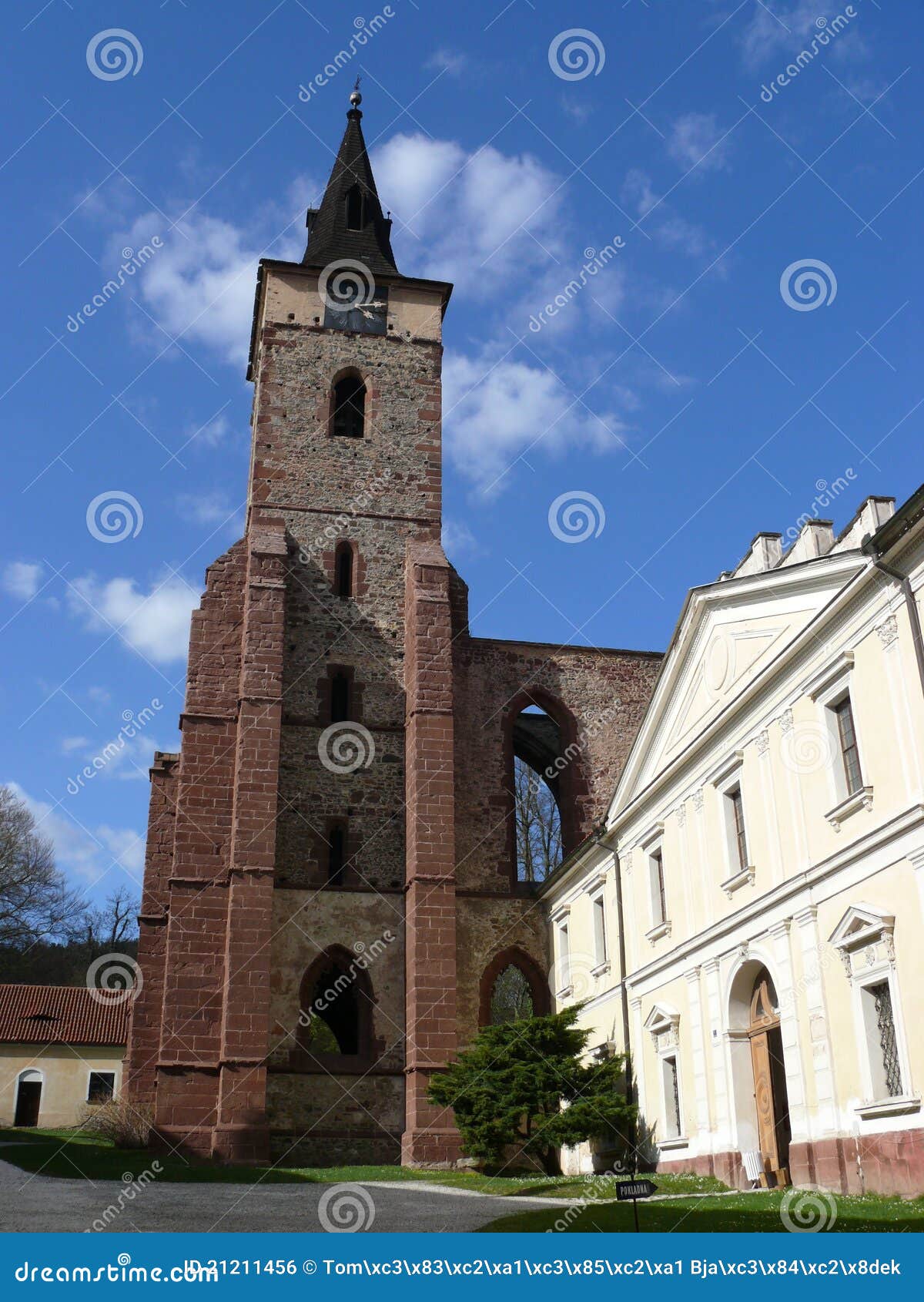 Tower Sazava Monastery stock photo. Image of sazava, czech - 21211456