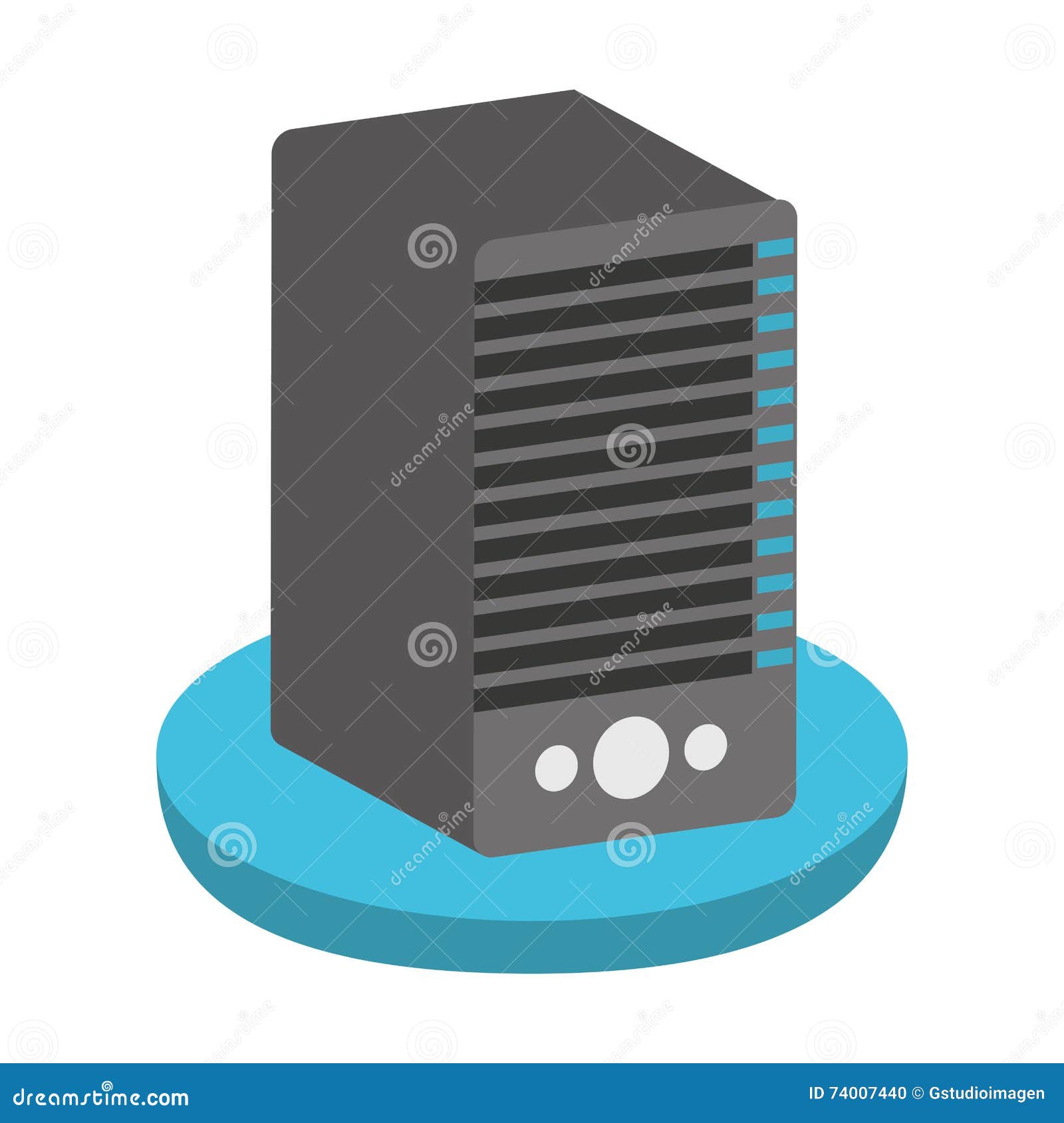 Tower Server Computer Isolated Icon Design Stock Illustration ...