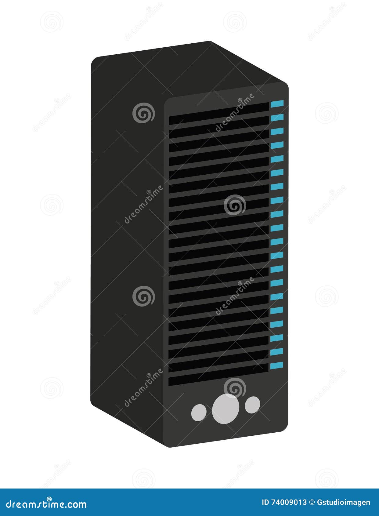 Tower Server Computer Isolated Icon Design Stock Illustration ...