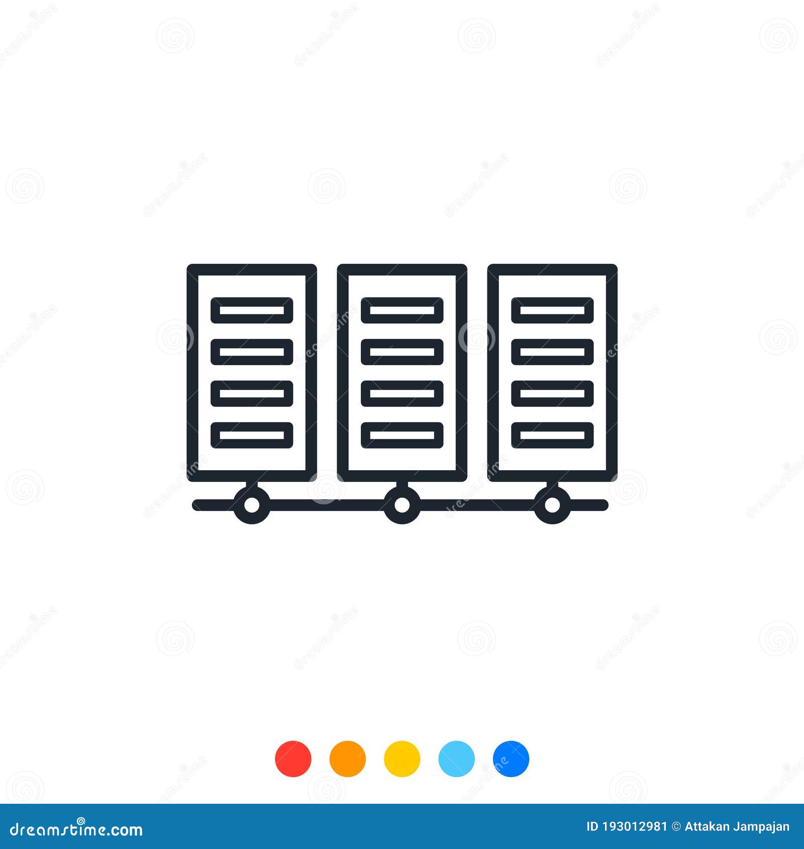 Tower Server Icon,Vector and Illustration Stock Vector - Illustration ...