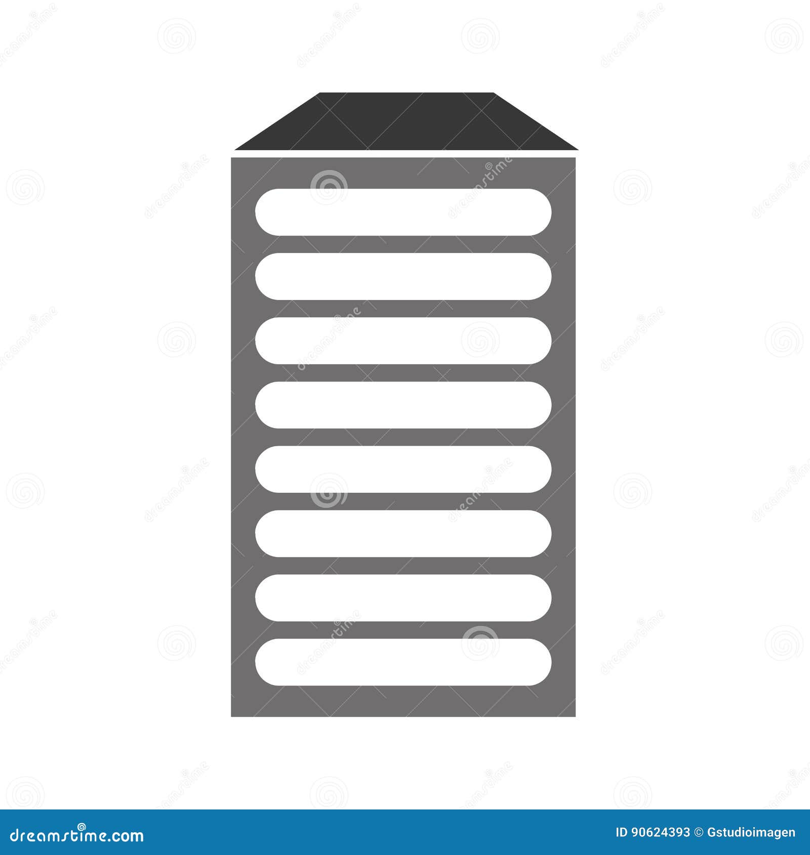 Tower server isolated icon stock vector. Illustration of network - 90624393