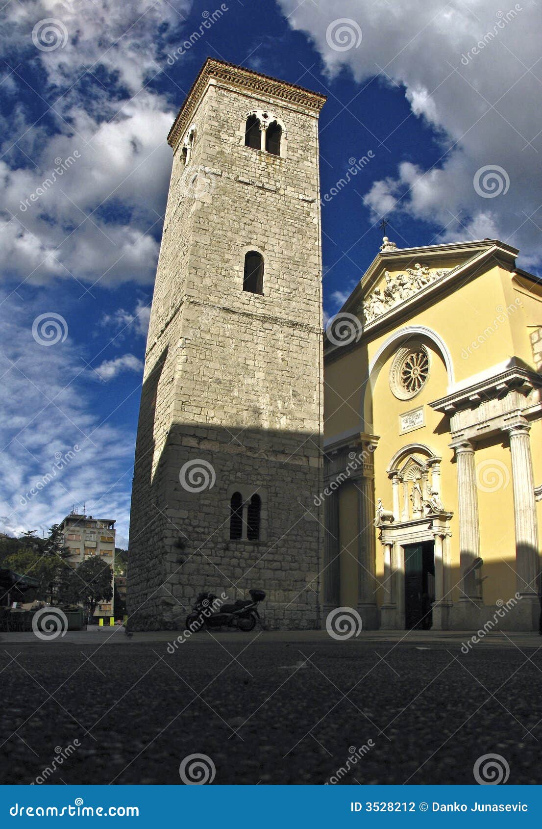Tower in shadow stock photo. Image of panorama, vertical - 3528212
