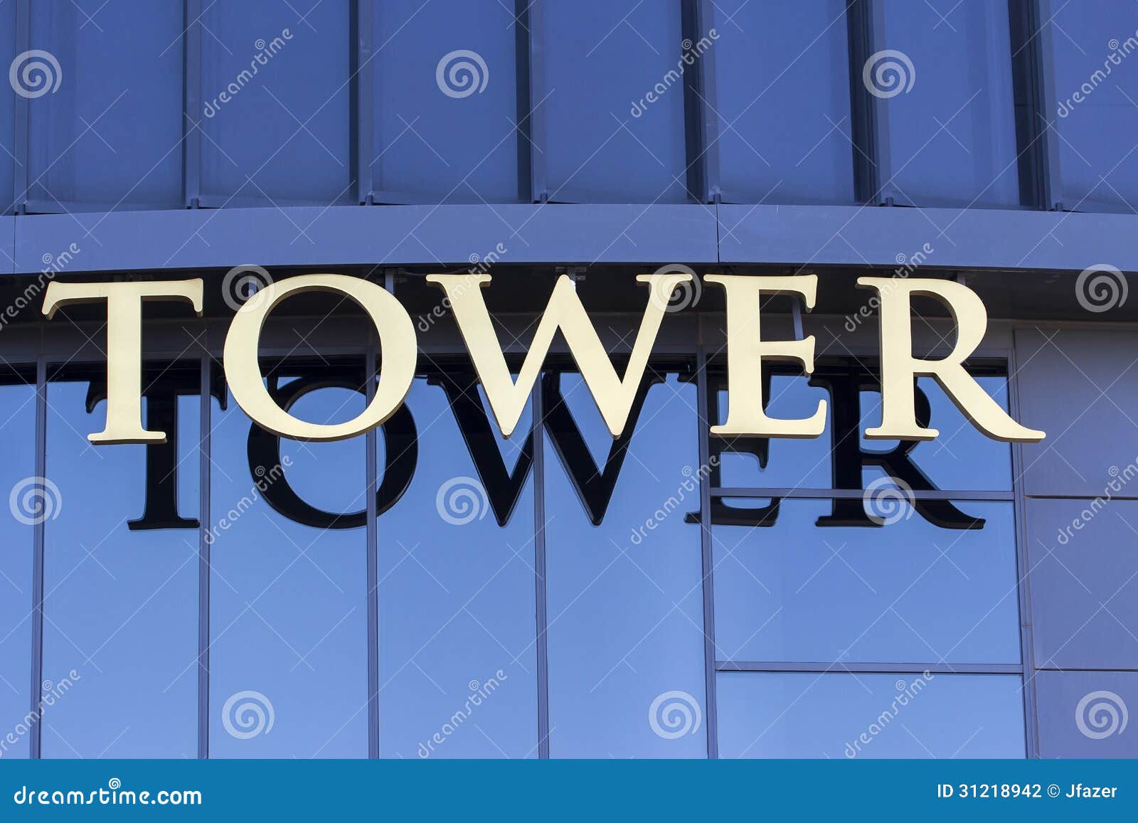 Tower sign stock photo. Image of label, crystall, placard - 31218942