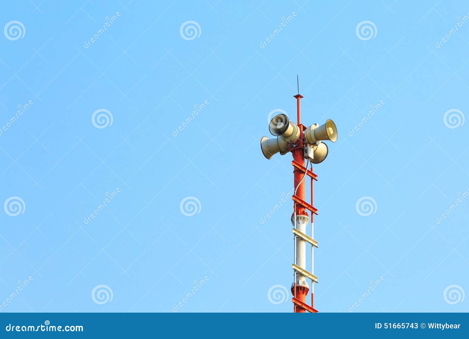 Tower Signal Warning Speaker Stock Image - Image of speak, station ...