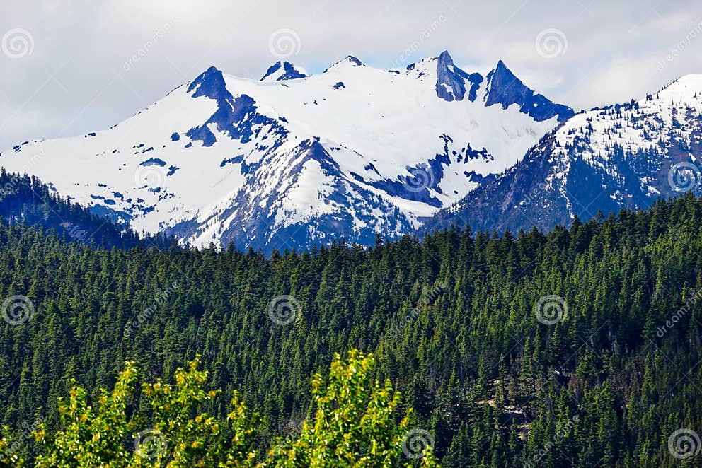 Tower Snow Mountain Washington Pass Stock Image - Image of hill ...
