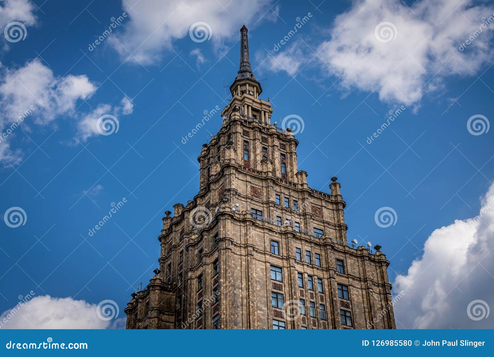A Tower from a Soviet Built Building Stock Photo - Image of fluffy ...