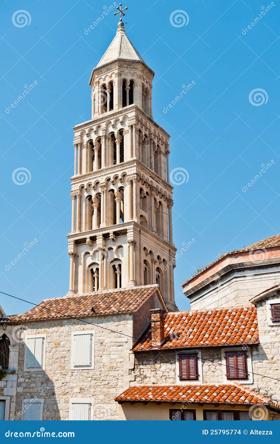 Tower in Split, Croatia stock photo. Image of building - 25795774