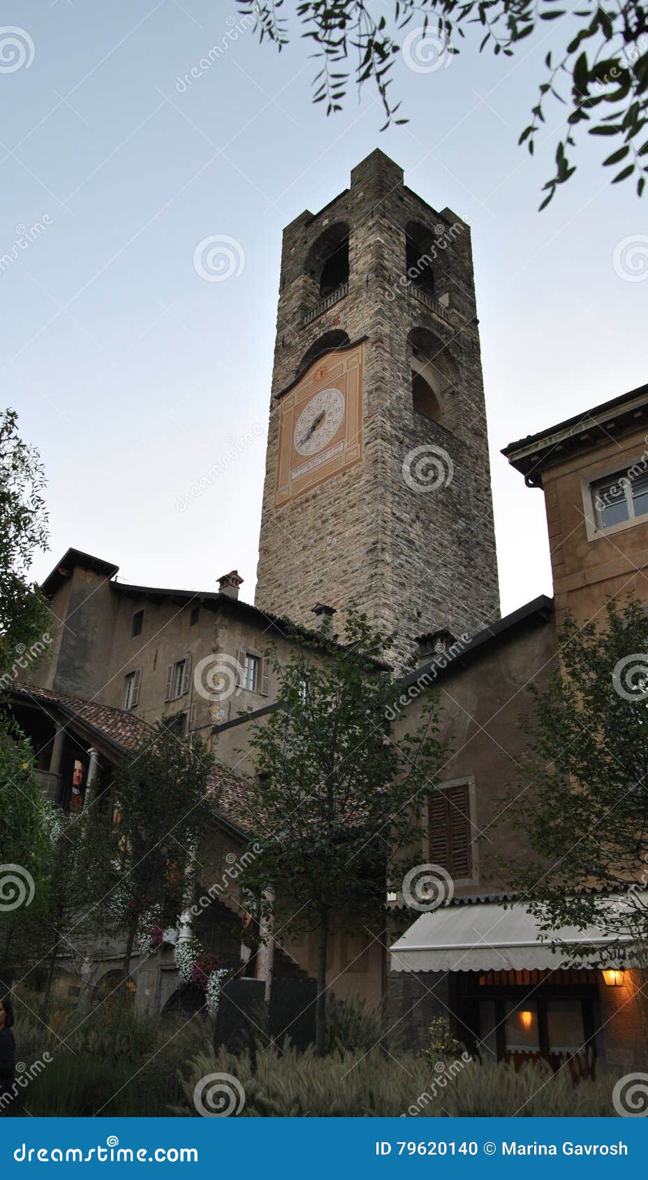 The Tower on the Square Piazza Vecchia in Bergamo Editorial Image ...