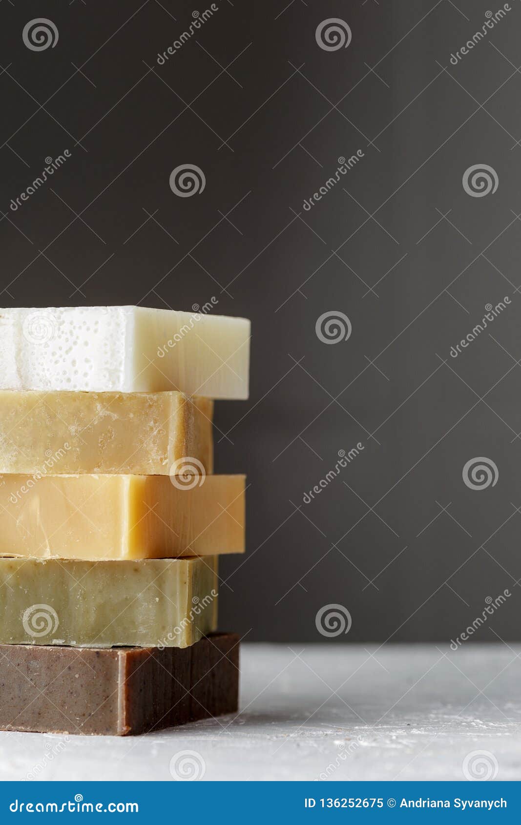 Tower Stack of Different Kinds of Handmade Soaps Stock Image - Image of ...