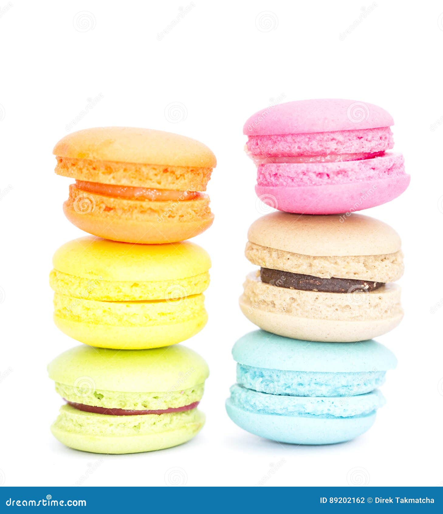 Tower Stack of Macaroons Isolatio Stock Photo - Image of biscuit ...