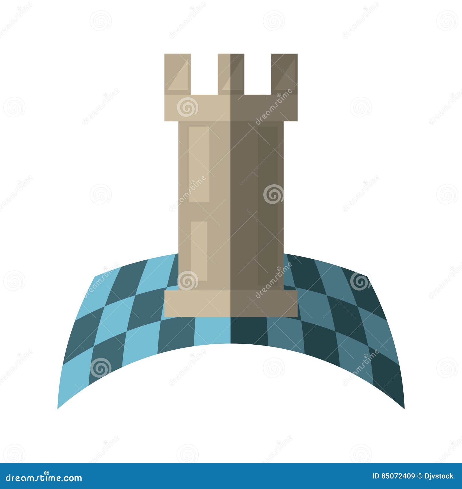 Tower Strategy Chessboard Creative Shadow Stock Illustration ...