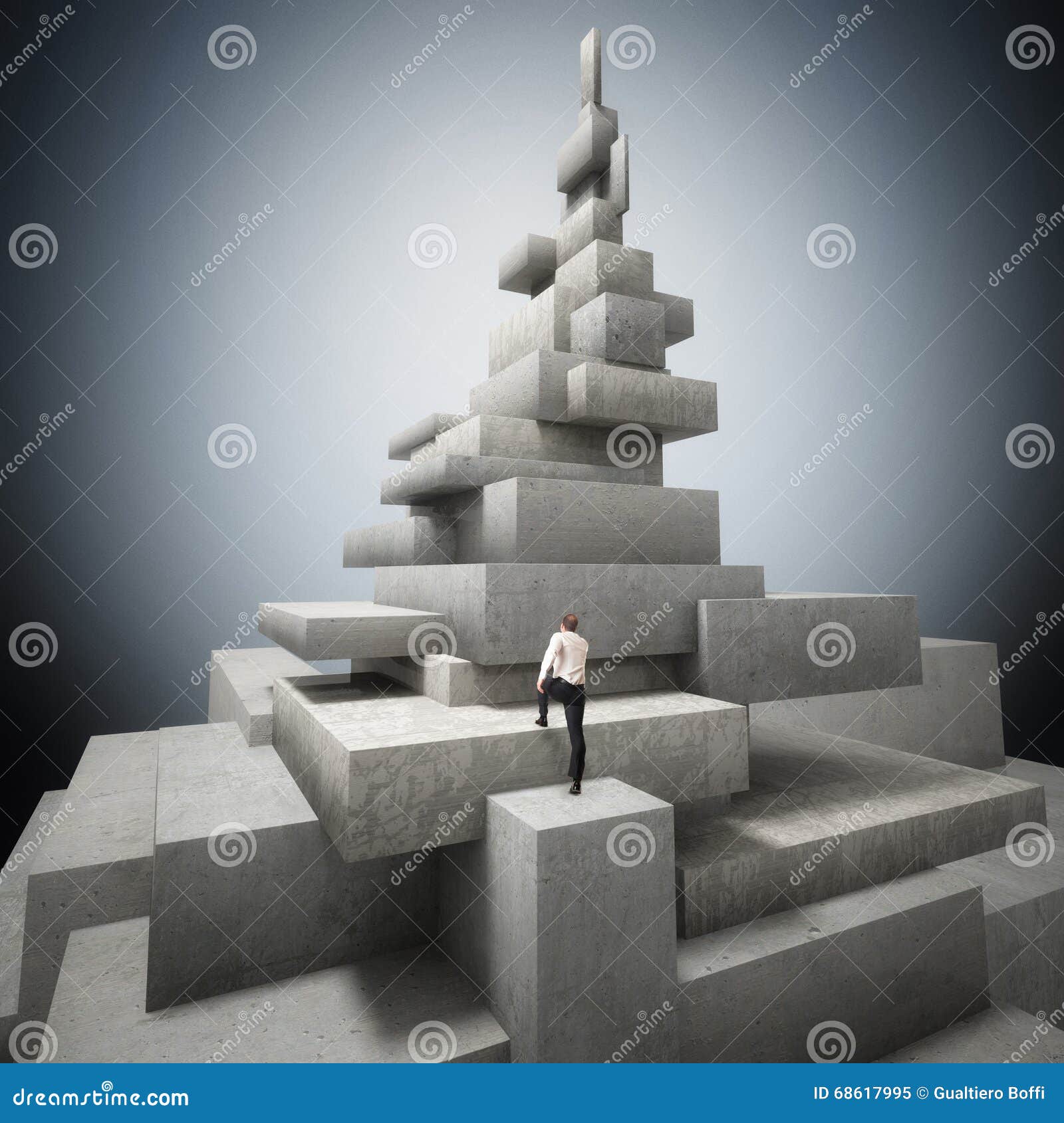 Tower of success stock image. Image of businessman, concept - 68617995