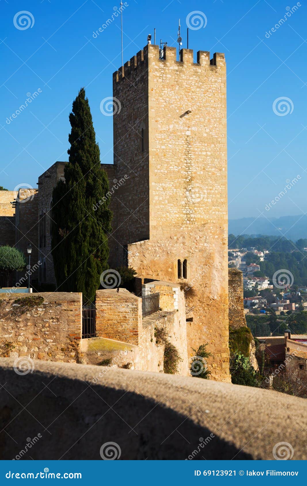 Tower of Suda Castle in Tortosa Stock Image - Image of outdoor ...