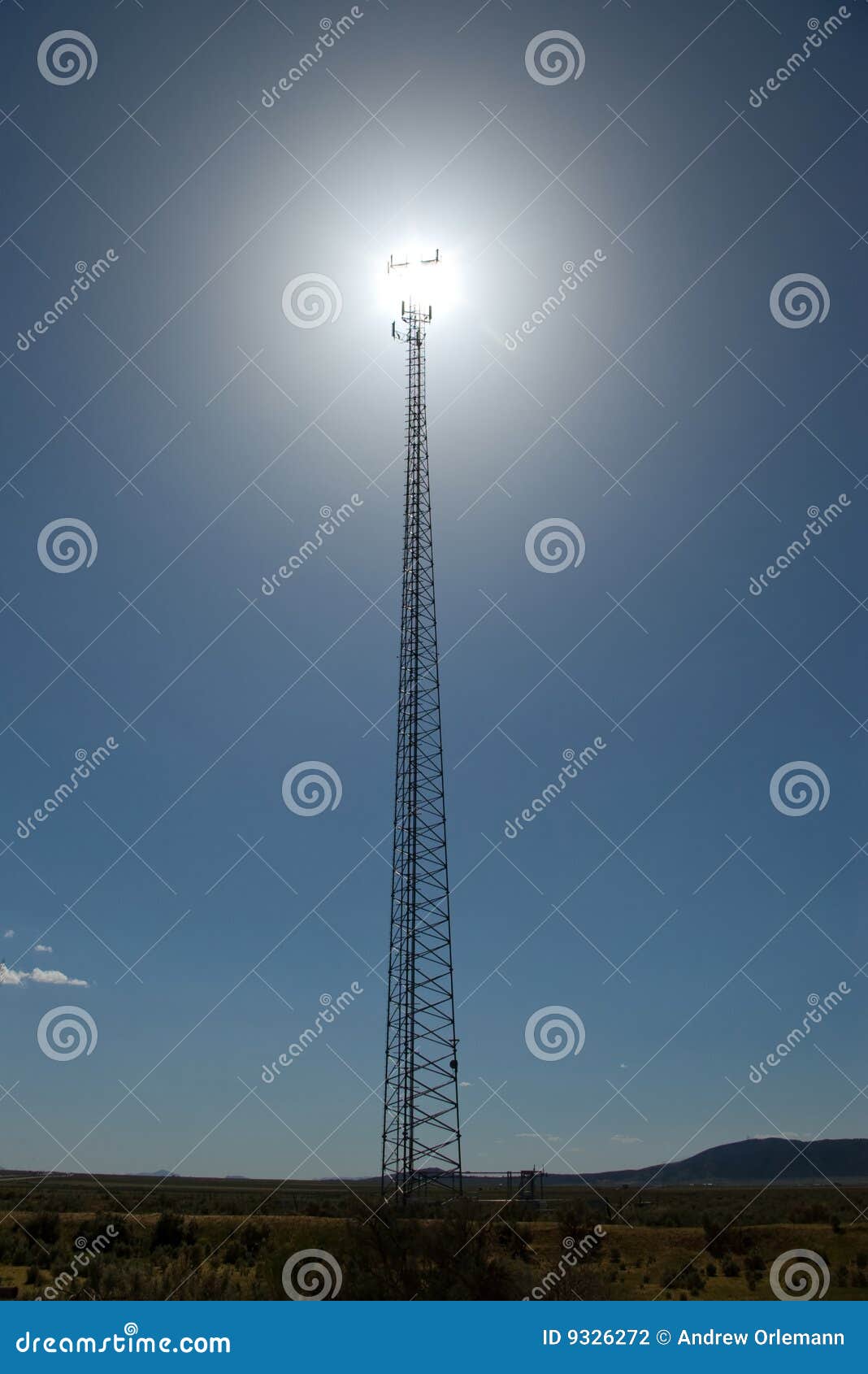 Tower of Sun stock photo. Image of mast, phone, communications - 9326272
