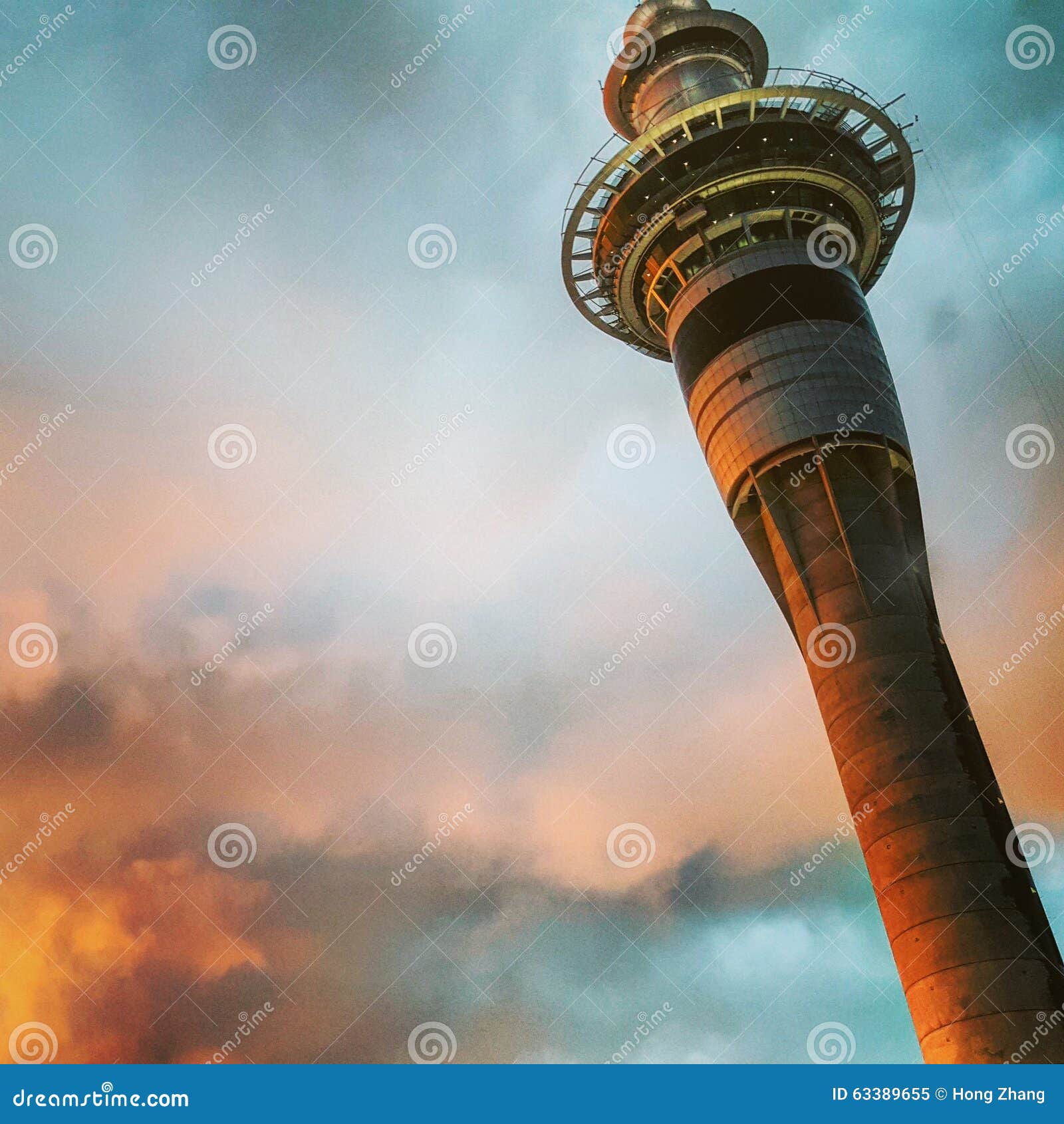 Tower with sunset stock image. Image of tower, afternoon - 63389655