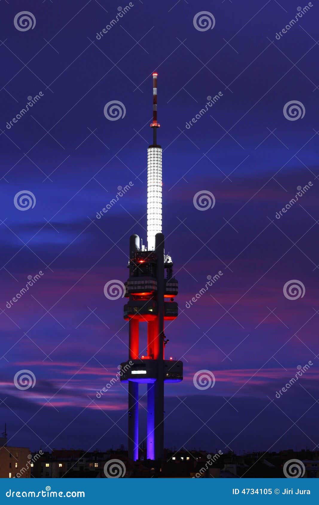 Tower technology stock image. Image of prague, light, dusk - 4734105