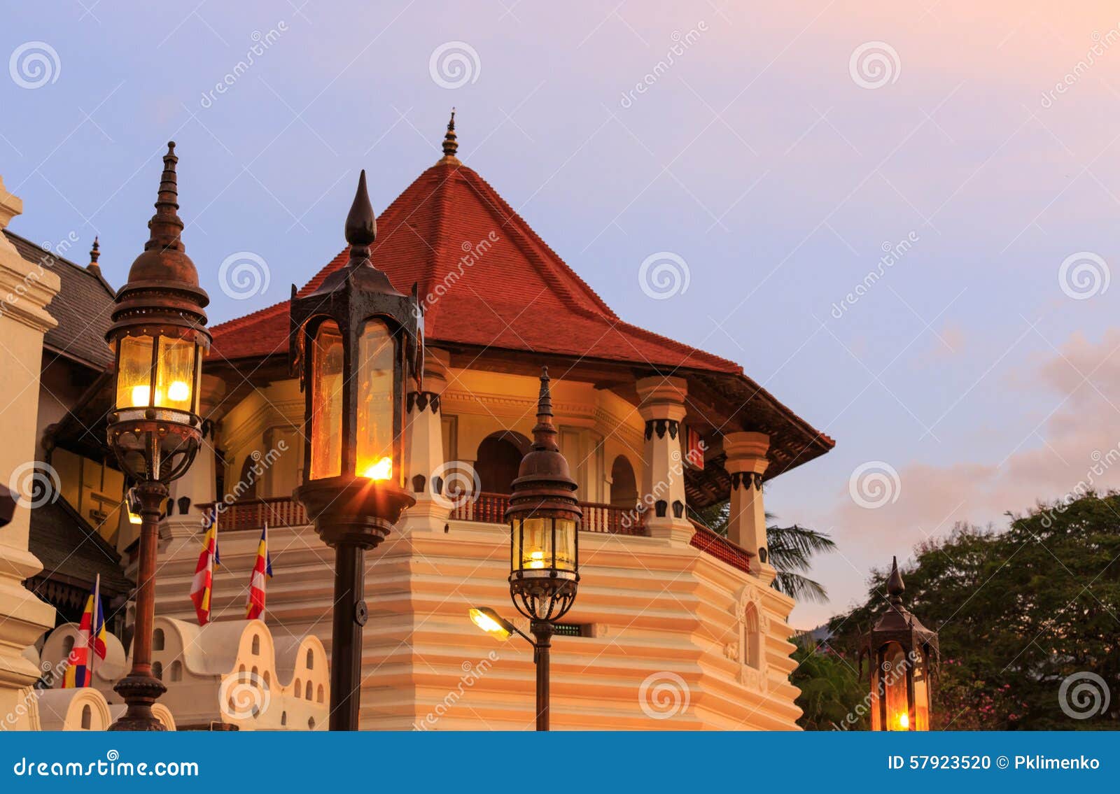 Tower of Temple of Tooth Relic Stock Photo - Image of landmark, light ...