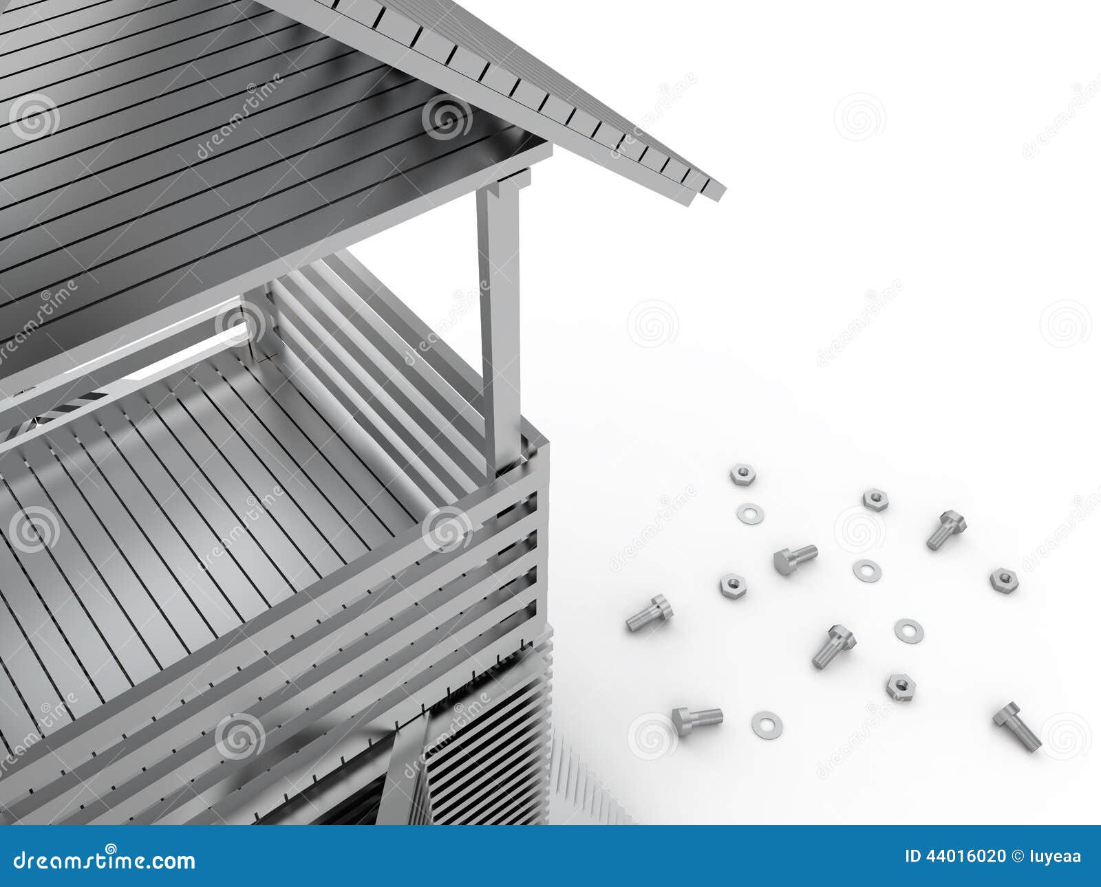 Tower and tools, 3D stock illustration. Illustration of industrial ...