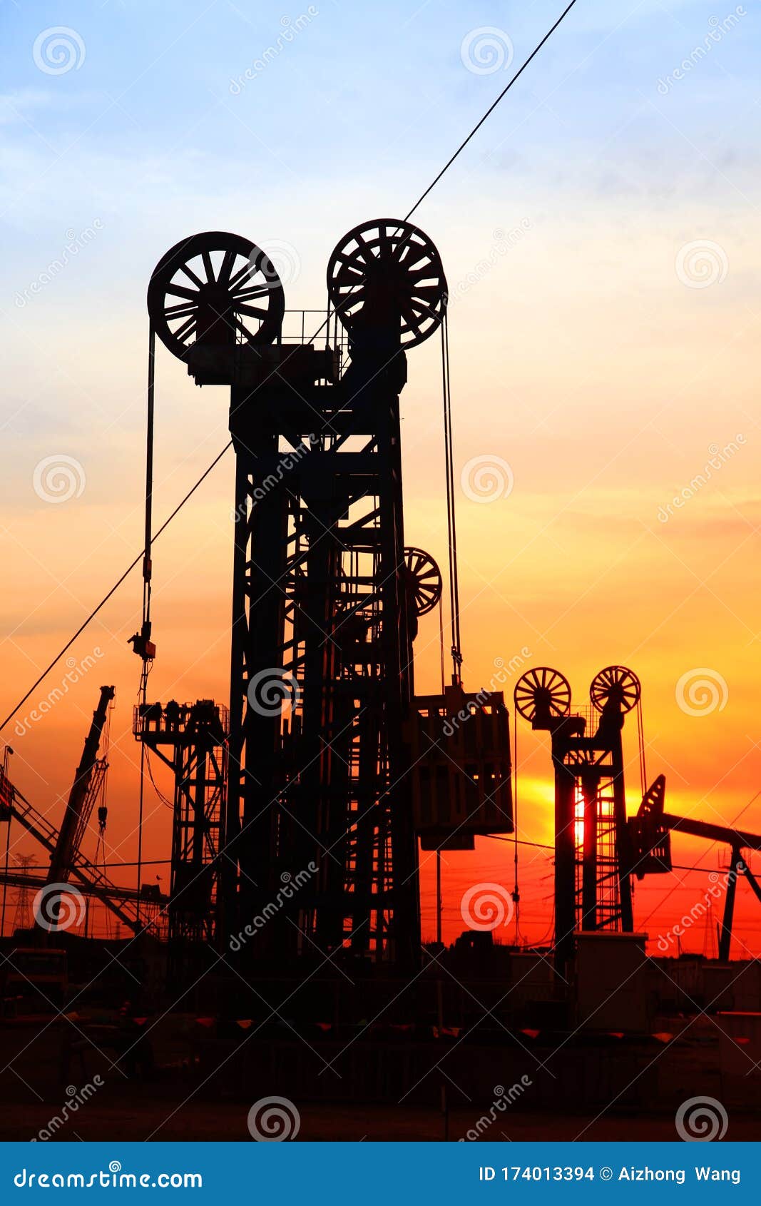 Tower type pumping unit stock photo. Image of orange - 174013394