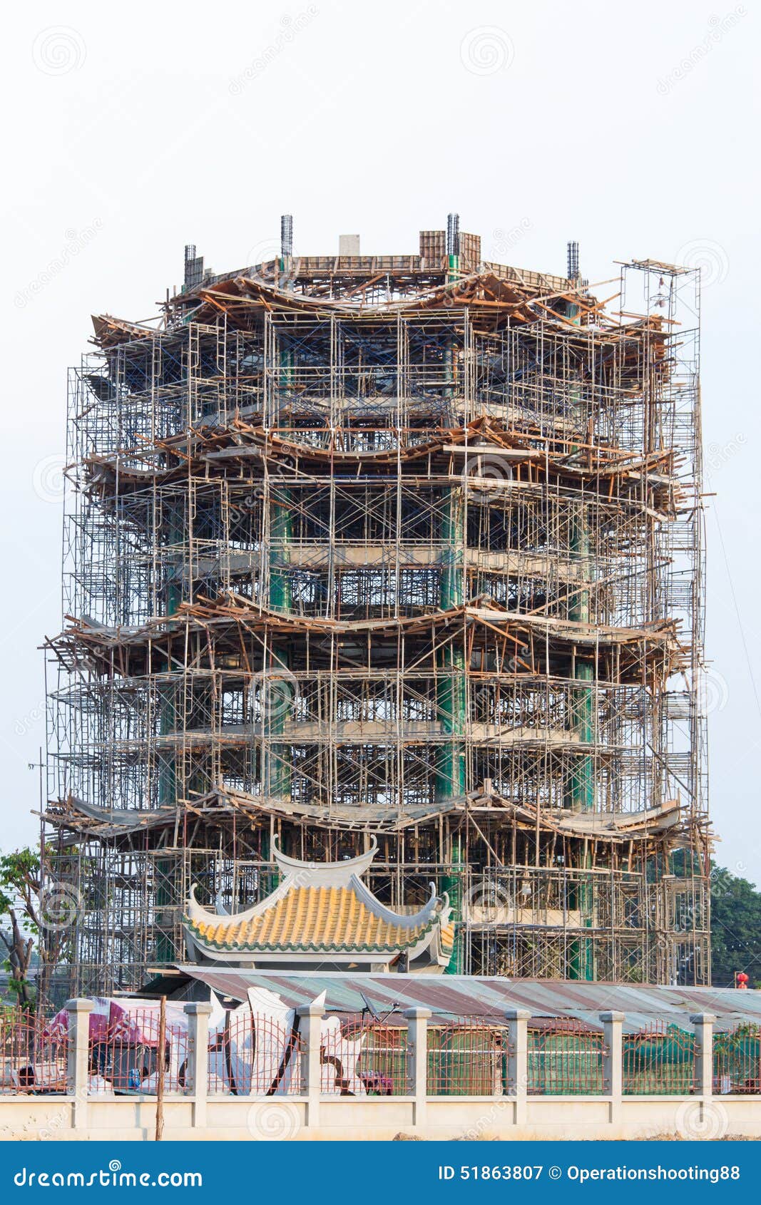 Tower under construction stock image. Image of industrial - 51863807