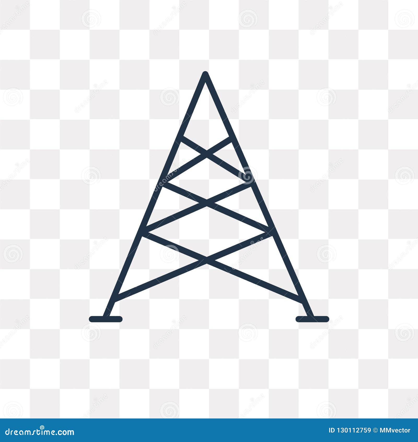 Tower Vector Icon Isolated on Transparent Background, Linear Tow Stock ...