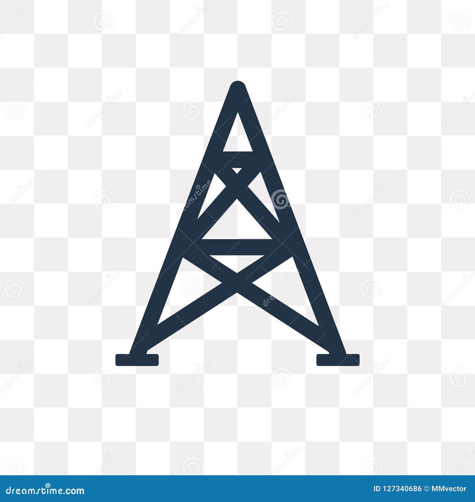 Tower Vector Icon Isolated on Transparent Background, Tower Tra Stock ...
