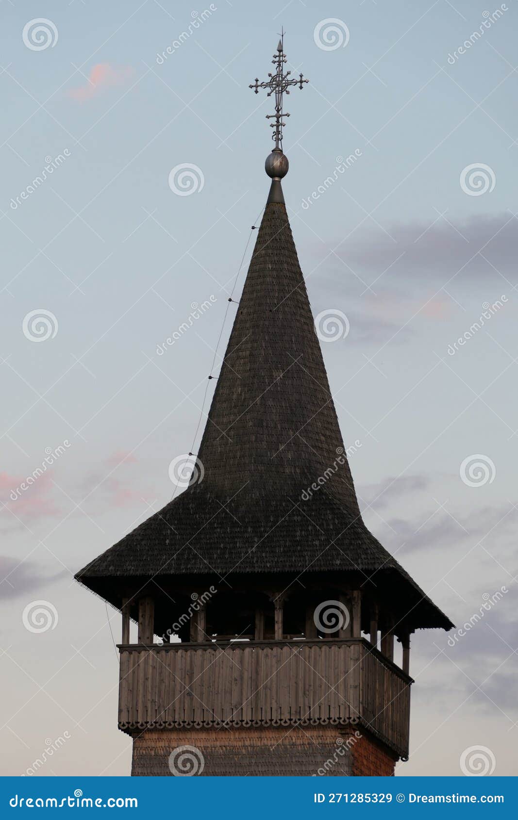The tower of an old church stock image. Image of tree - 271285329
