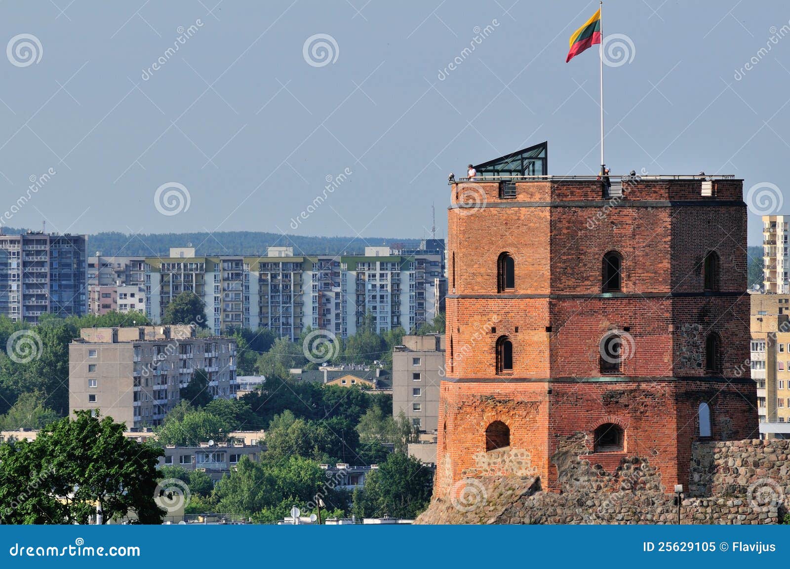 Tower in Vilnius stock image. Image of gediminas, famous - 25629105