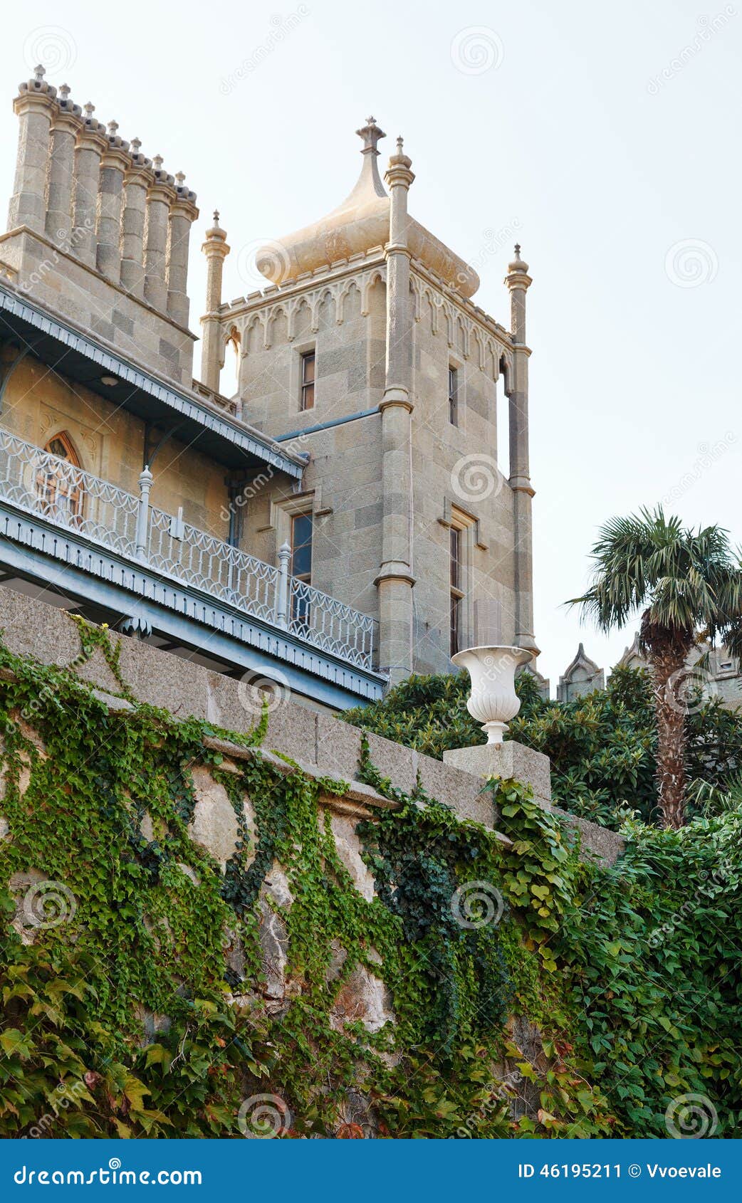 Tower of Vorontsov (Alupka) Palace Stock Image - Image of palace ...