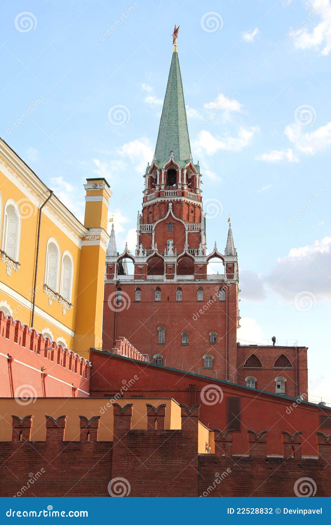 The Tower and the Wall of the Kremlin Stock Photo - Image of kremlin ...
