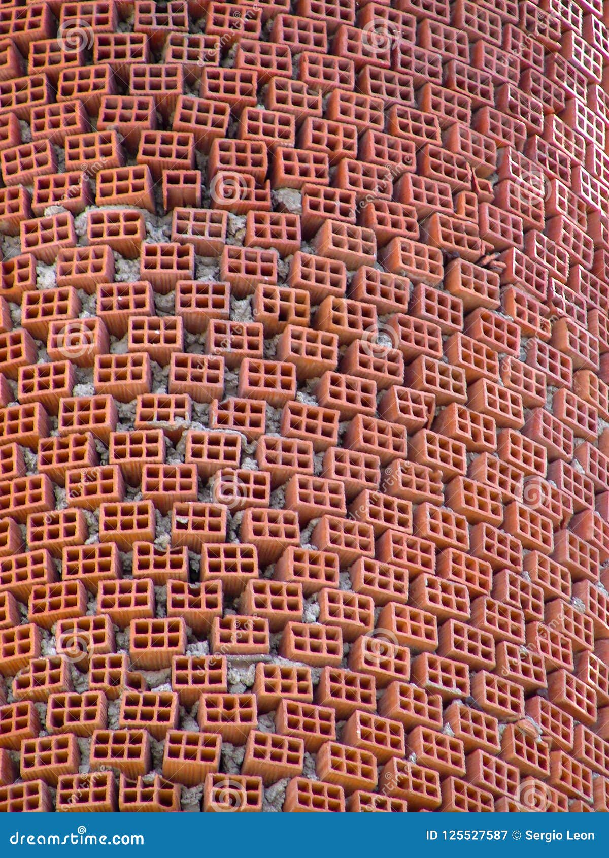 Bricks wall round tower stock image. Image of architecture - 125527587