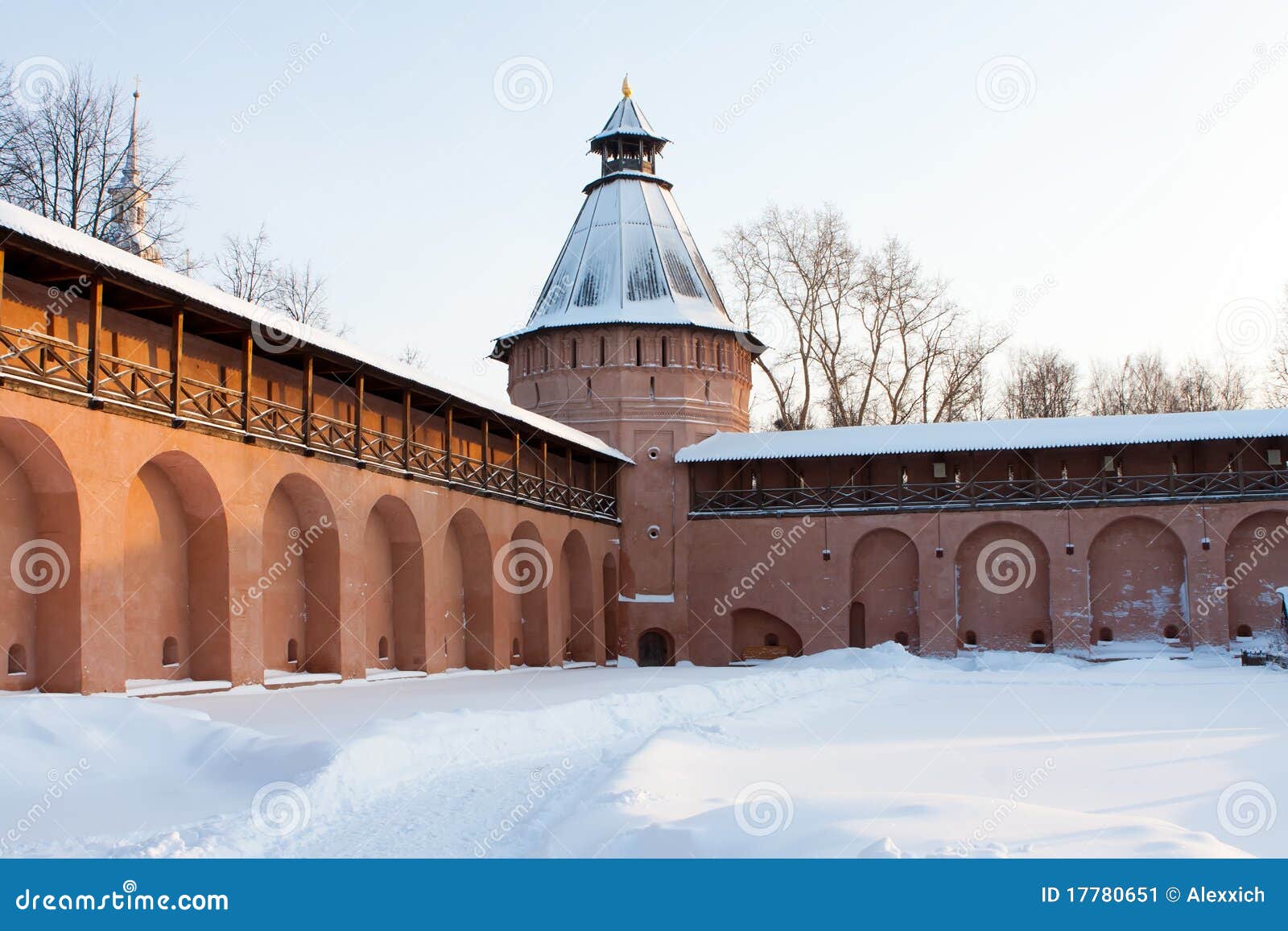 Tower and Wall of Old Russian Monastery in Suzdal Stock Image - Image ...