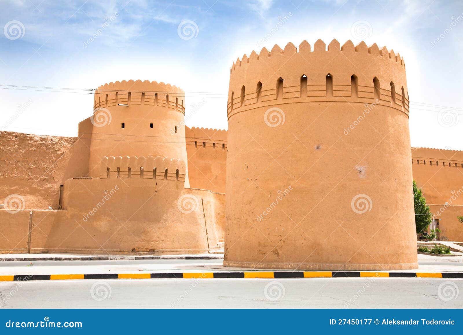 Tower and Walls of Fort I, Yazd, Iran Stock Image - Image of culture ...
