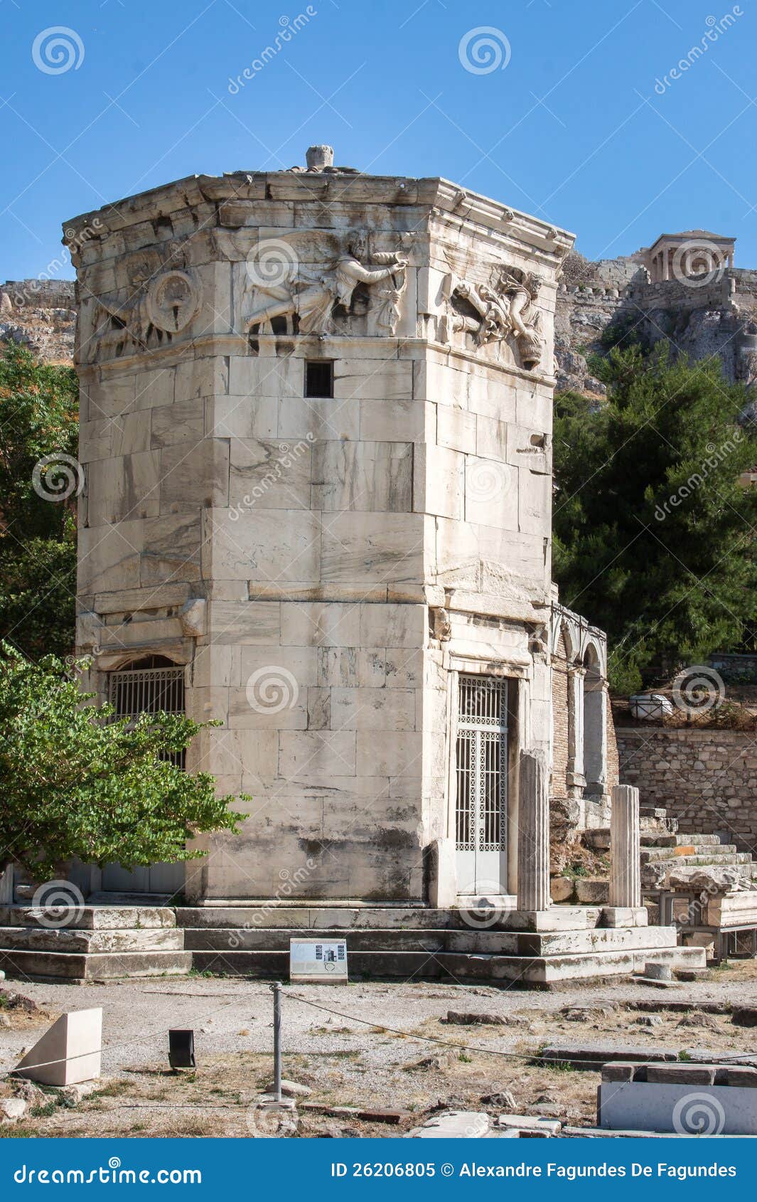 Tower of the Winds Athens Greece Stock Image - Image of marble ...