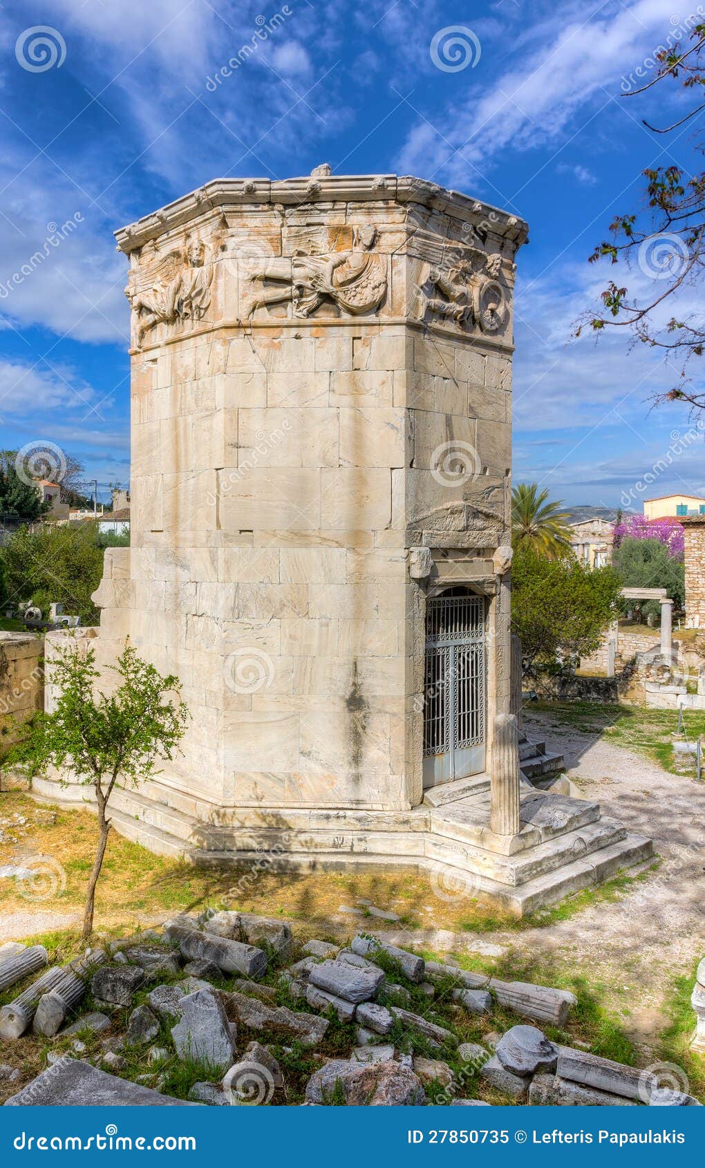 Tower of the Winds, Athens, Greece Stock Image - Image of greece, clock ...
