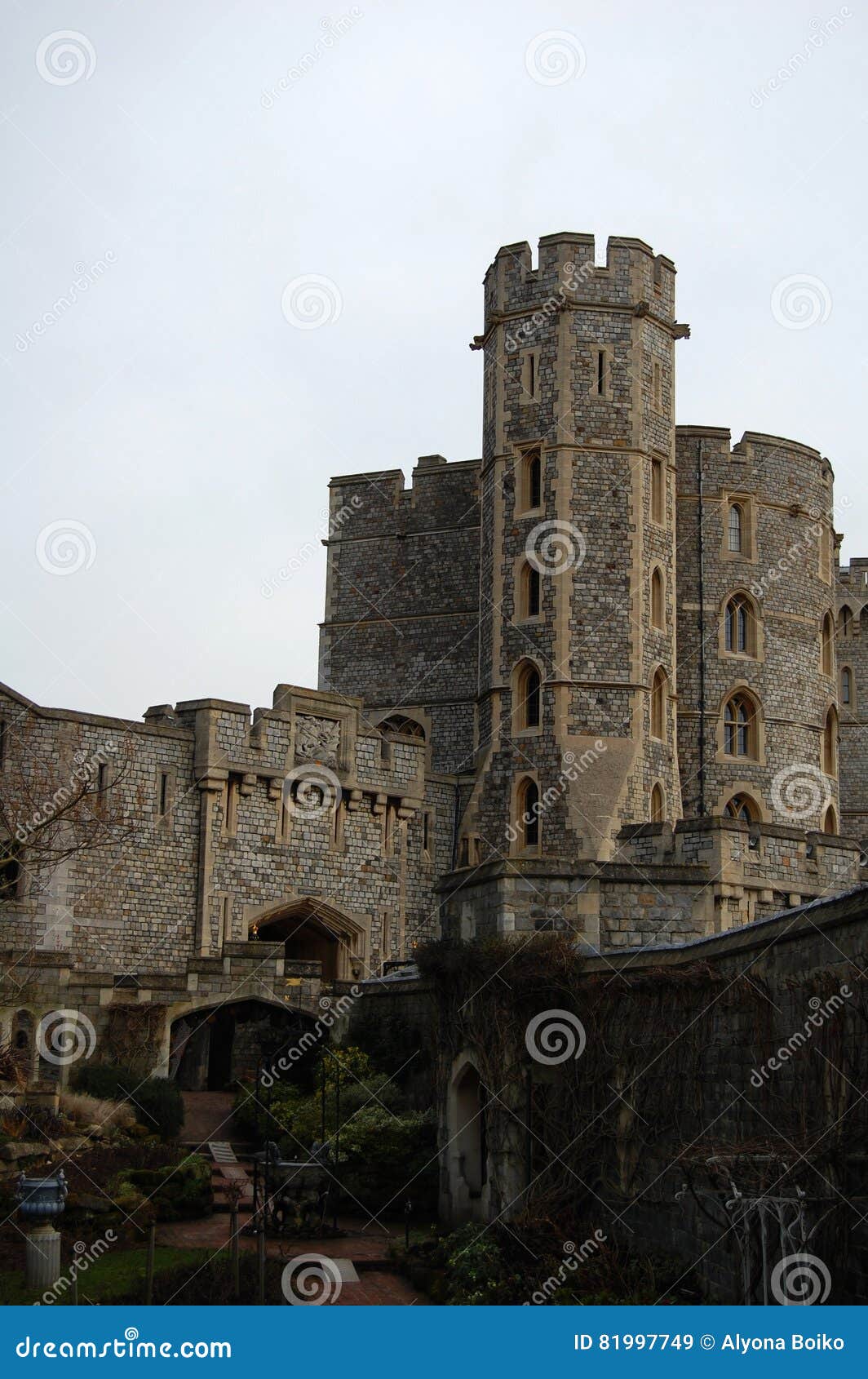 Tower at Windsor Castle, Windsor, UK Stock Image - Image of outdoors ...