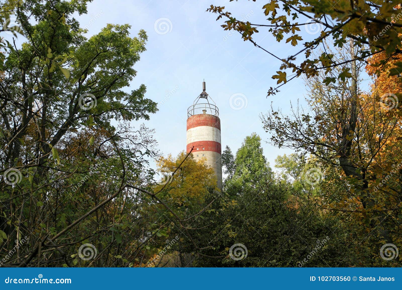 Tower in the woods stock photo. Image of hiking, forest - 102703560