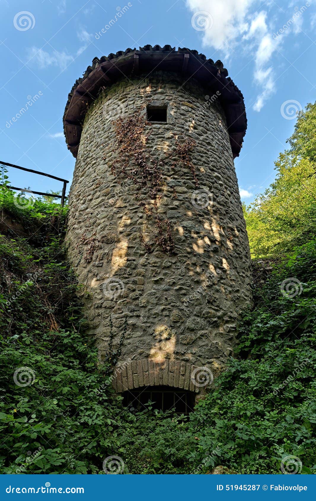 Tower in the woods stock image. Image of bush, summer - 51945287