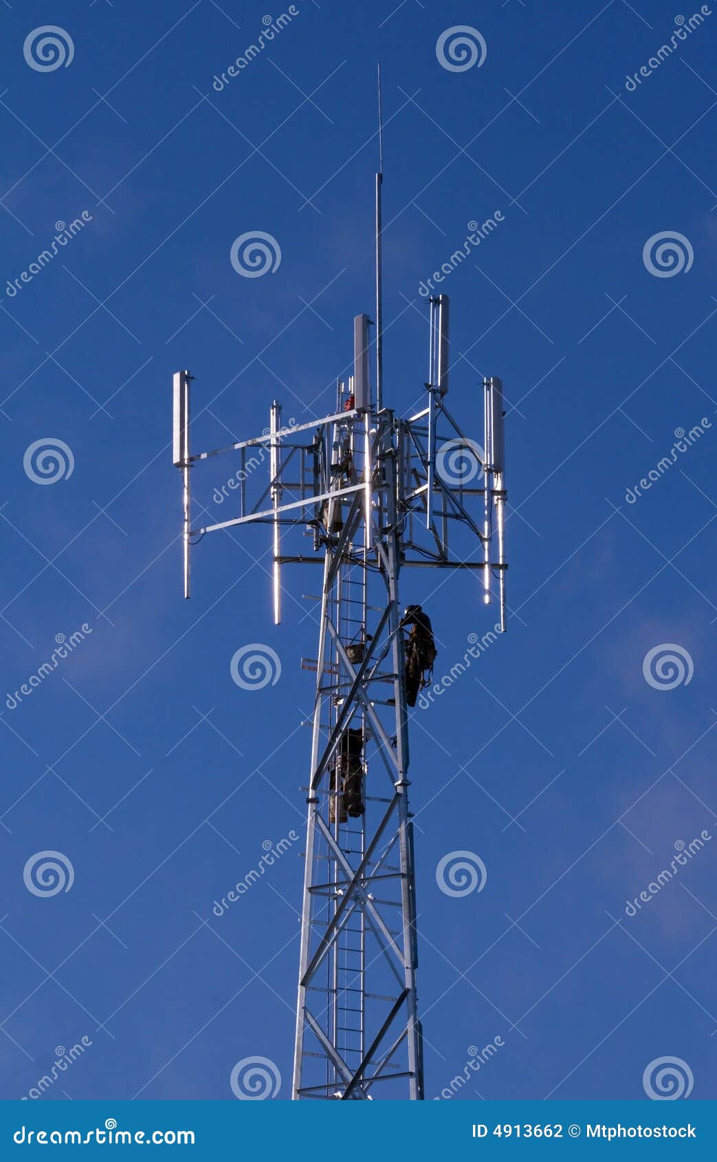 Tower workers 2 stock photo. Image of climbers, working - 4913662