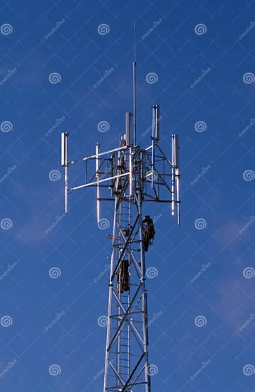 Tower workers 2 stock photo. Image of climbers, working - 4913662