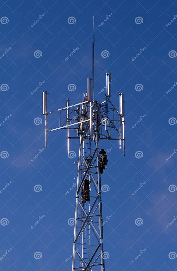 Tower workers 2 stock photo. Image of climbers, working - 4913662