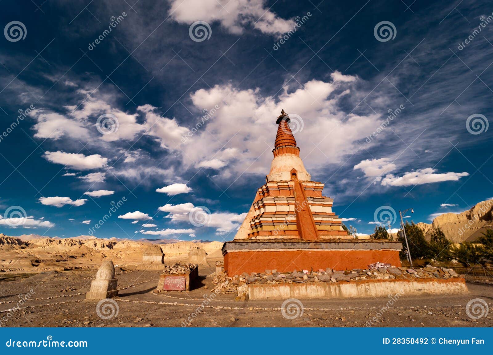 Tower in Zanda, Tibet stock photo. Image of prefecture - 28350492
