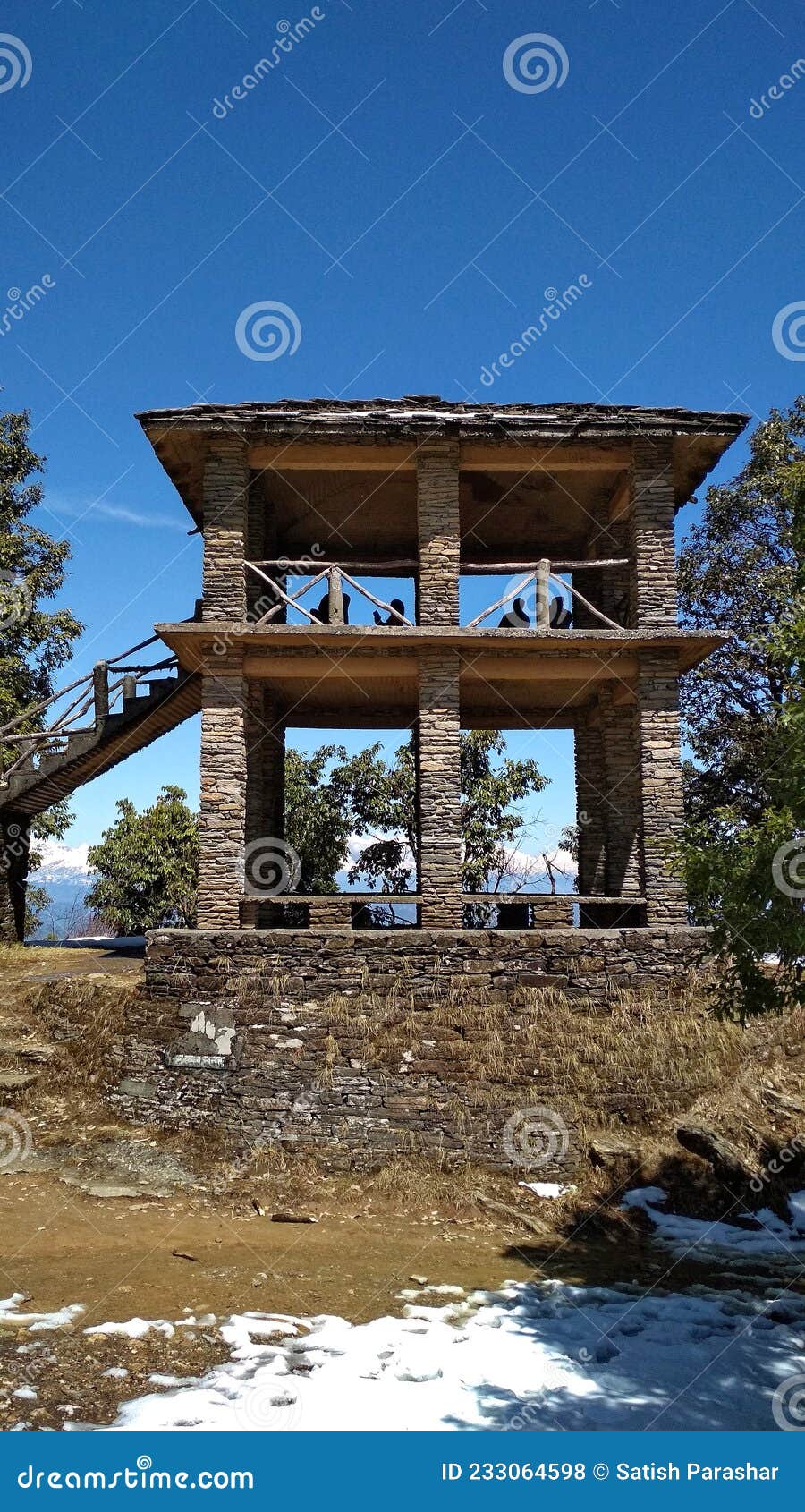 Tower at Zero Point for Viewing Himalayan Mountain Ranges Editorial ...