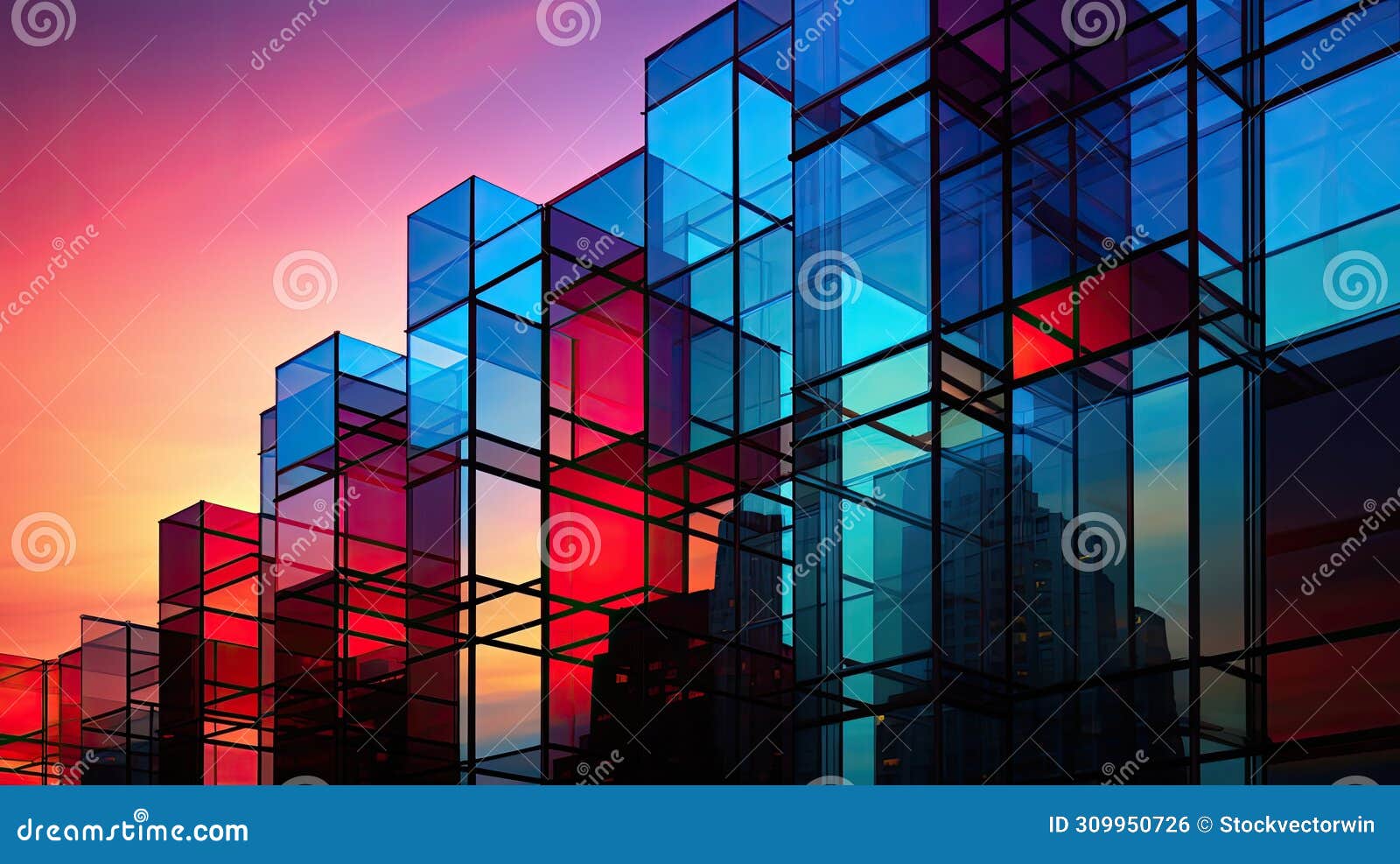 Towering Abstract Skyscraper Building Stock Illustration - Illustration ...