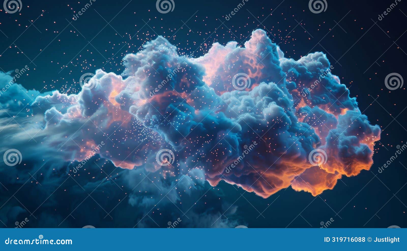 A Towering Cloud Made Entirely of Code Constantly Growing and Evolving ...